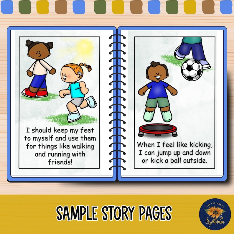 No Kicking Social Story | Self-regulation & Behavior Management | Safe ...