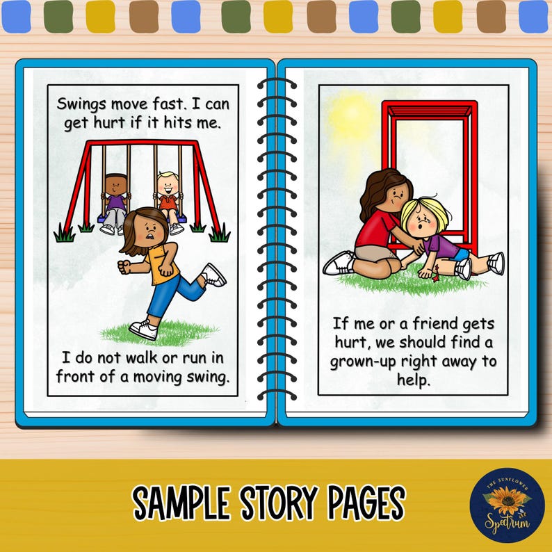 Playground Safety Social Story for Autism | Safety Rules for Kids ...