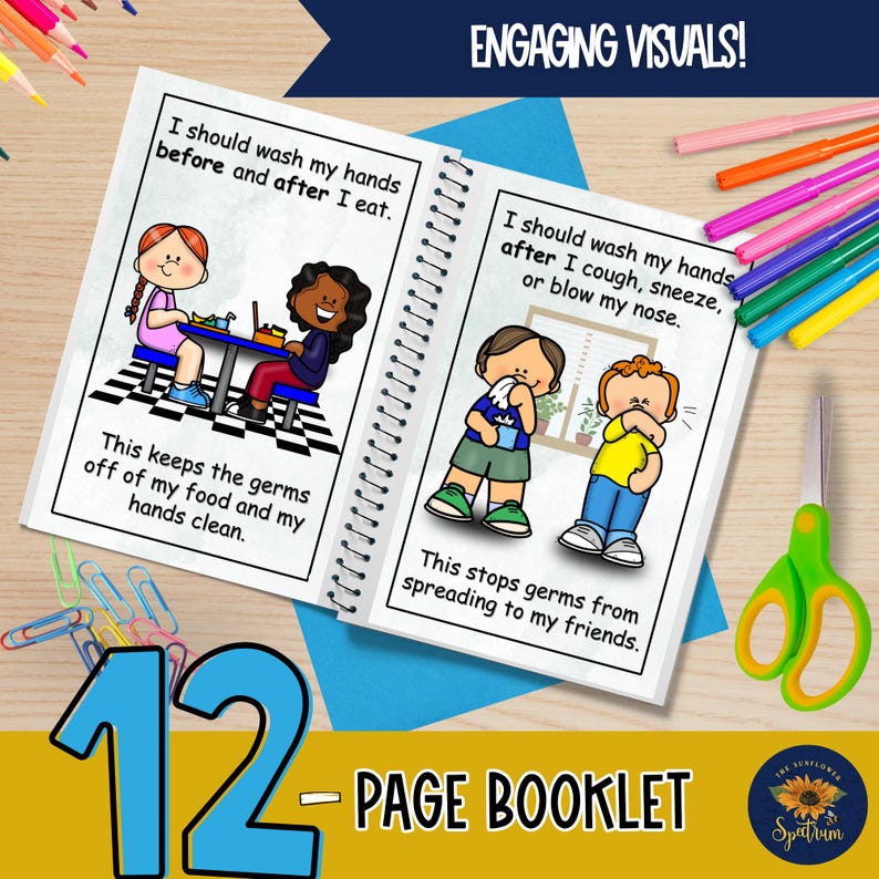 Handwashing Social Story for Kids With Bonus Handwashing Steps Poster ...