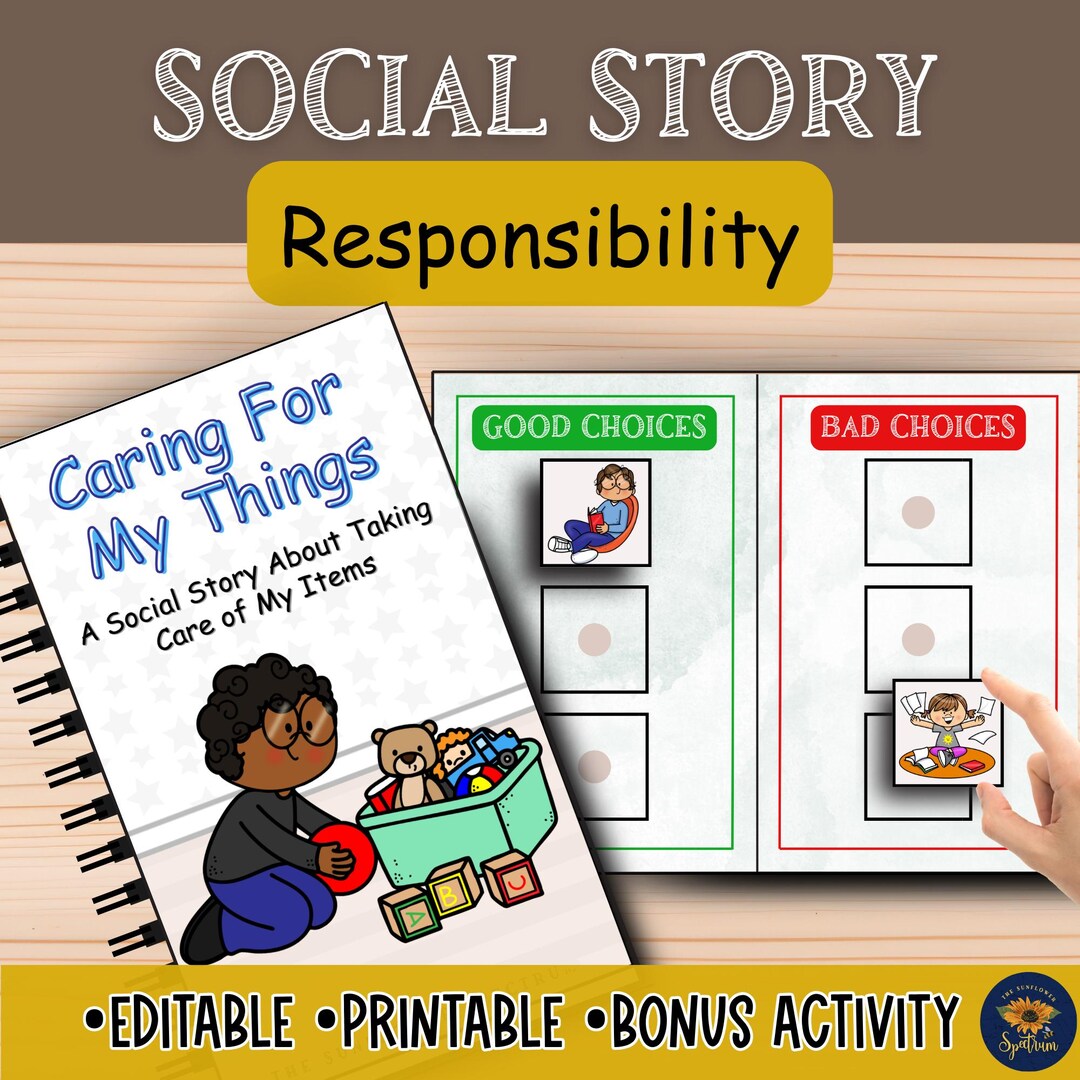 Taking Care of My Things Social Story: Respecting Property, Autism Life ...
