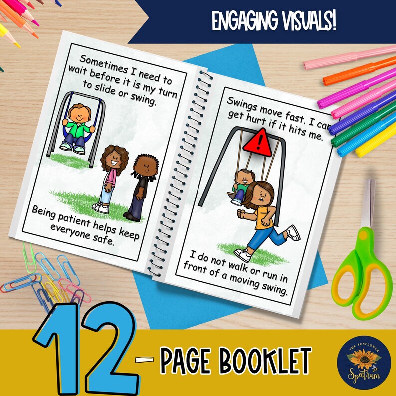 Playground Safety Social Story for Autism | Safety Rules for Kids ...