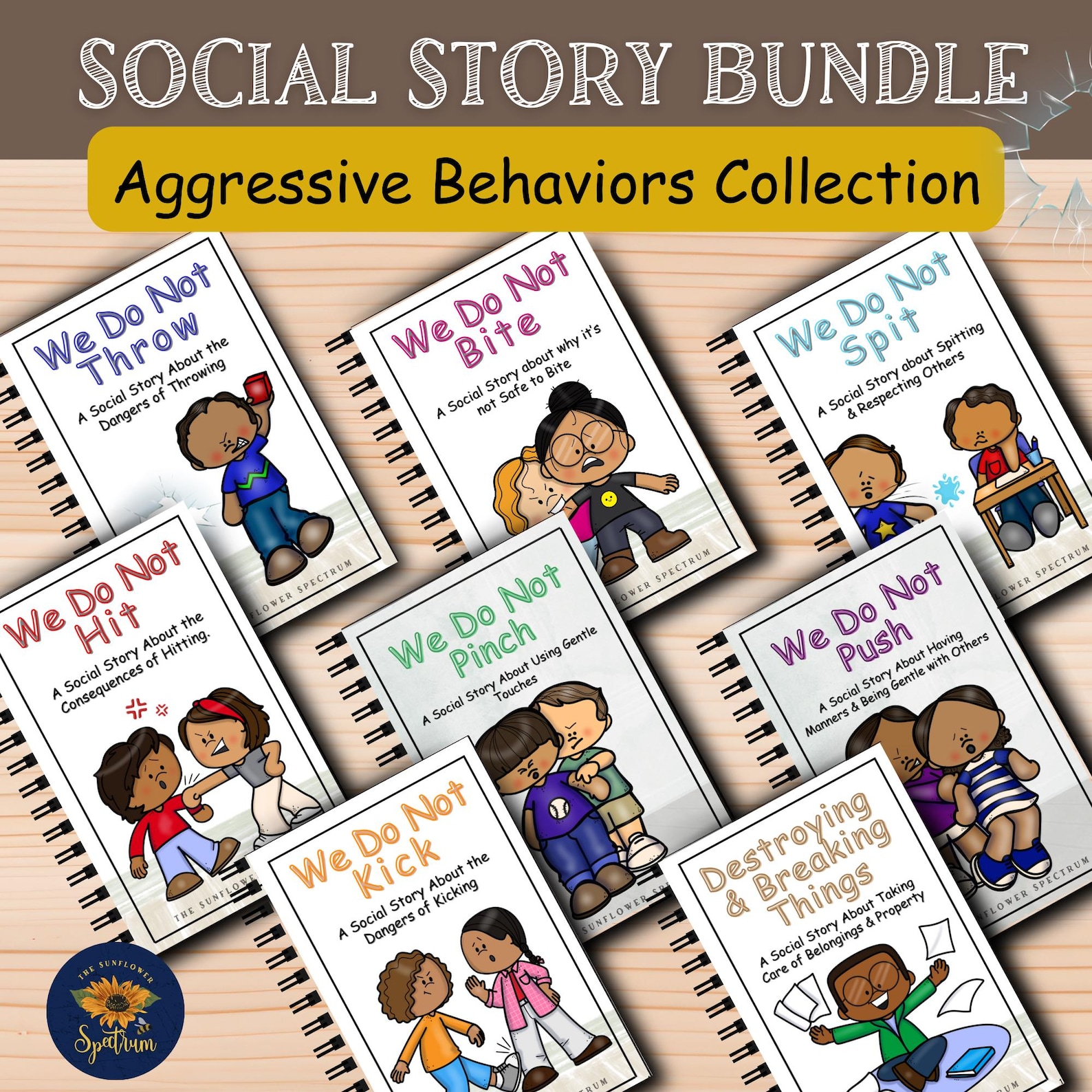 Complete Behaviors Social Story Collection | No Hitting, No Throwing ...