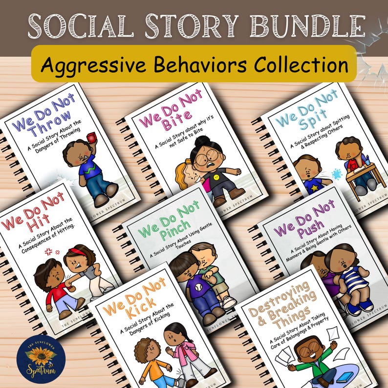 Complete Behaviors Social Story Collection | No Hitting, No Throwing ...