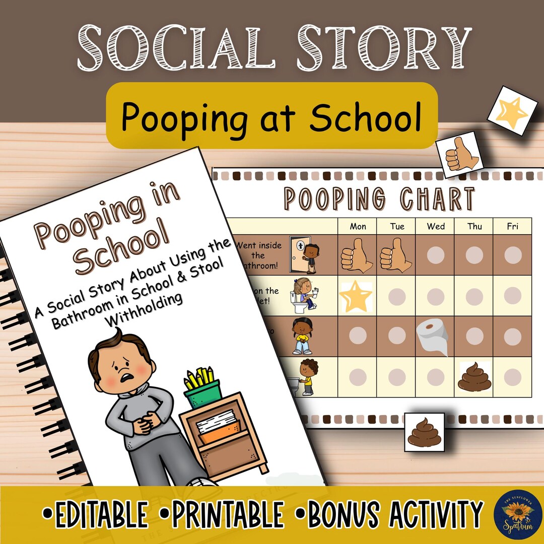 Pooping Social Story School: Classroom Bathroom Management, Potty ...