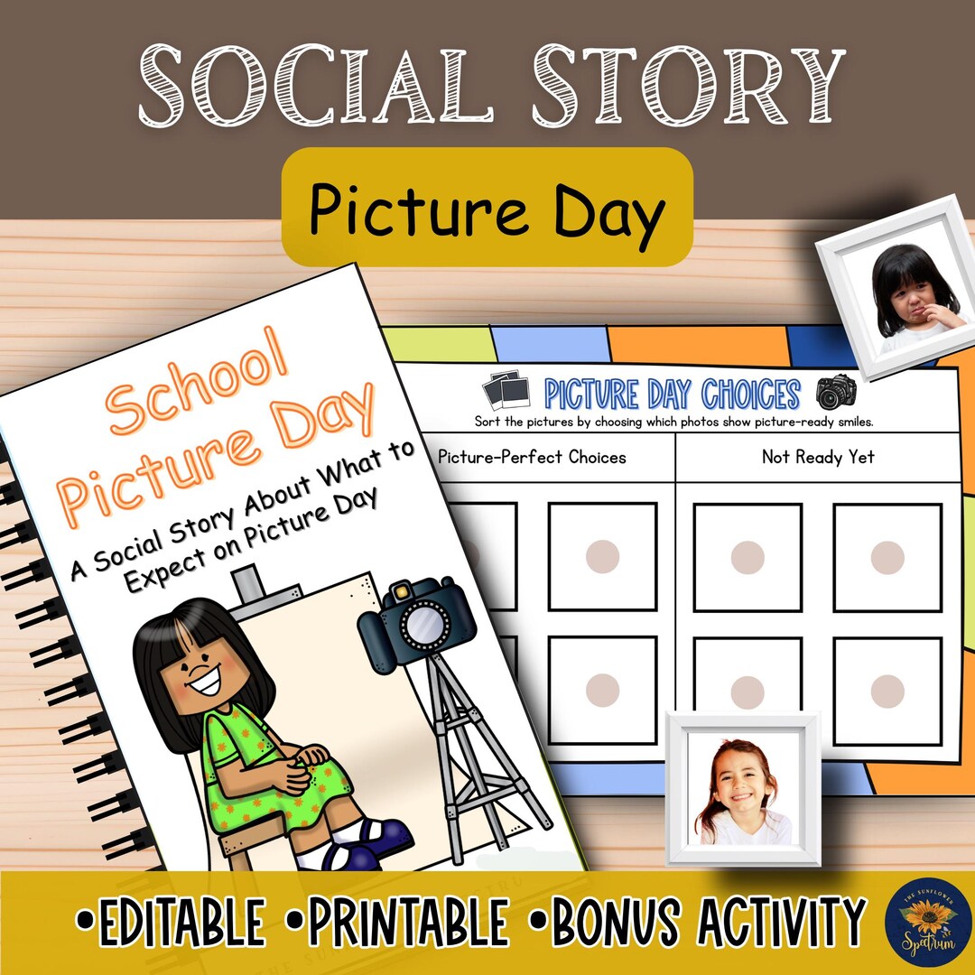 Picture Day Social Story | SEL Activities for Autism | Classroom ...