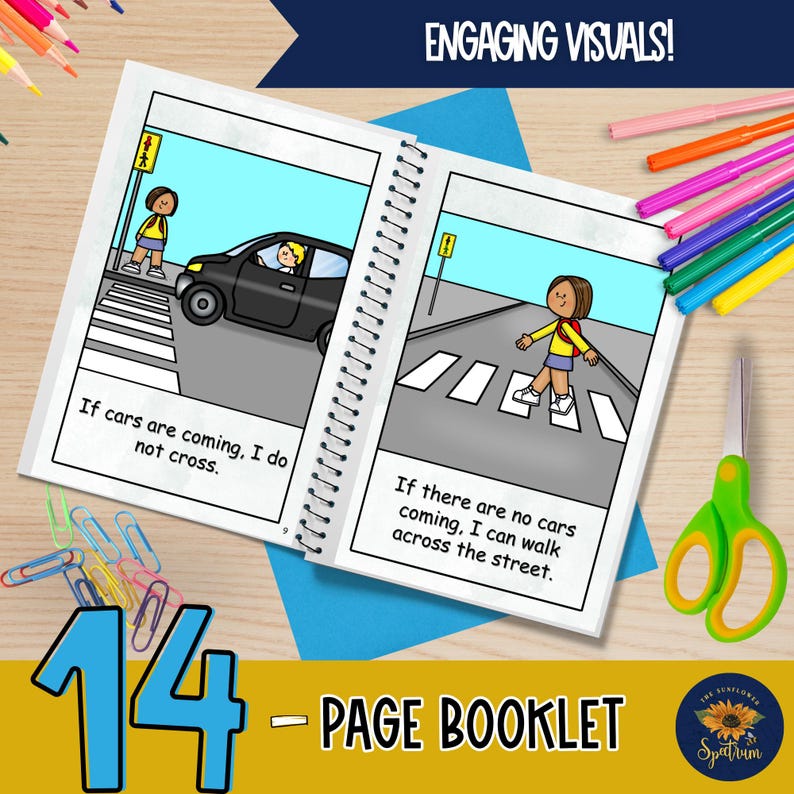 Street & Road Safety Social Story for Kids | Autism Safety | Crossing ...