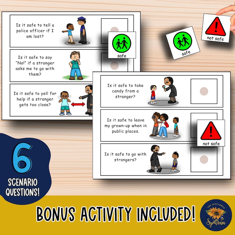 Stranger Danger Social Story for Kids With Autism + Safe Vs Unsafe Sort ...