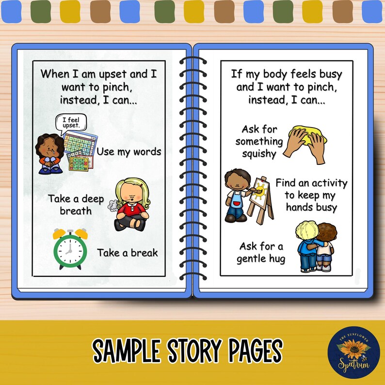 No Pinching Social Story | Self-regulation & Social Emotional Learning ...