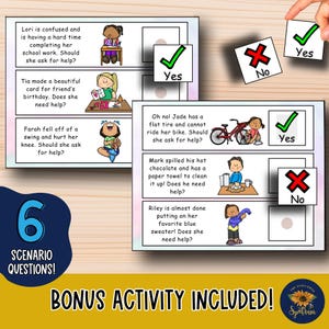 I Can Ask for Help Social Story | Editable Autism SEL Resource With ...