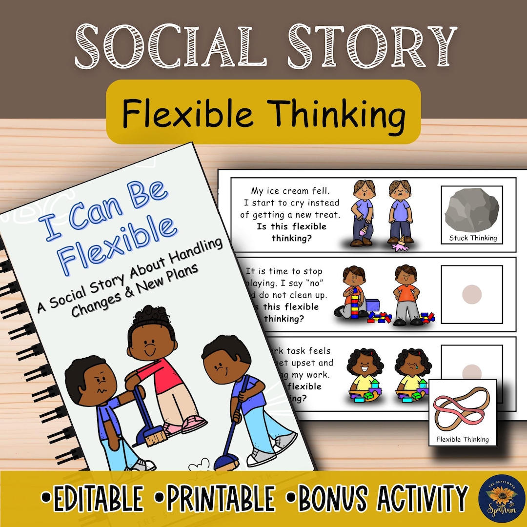 Flexible Thinking Social Story: Stuck Vs Flexible Thinking Activity ...