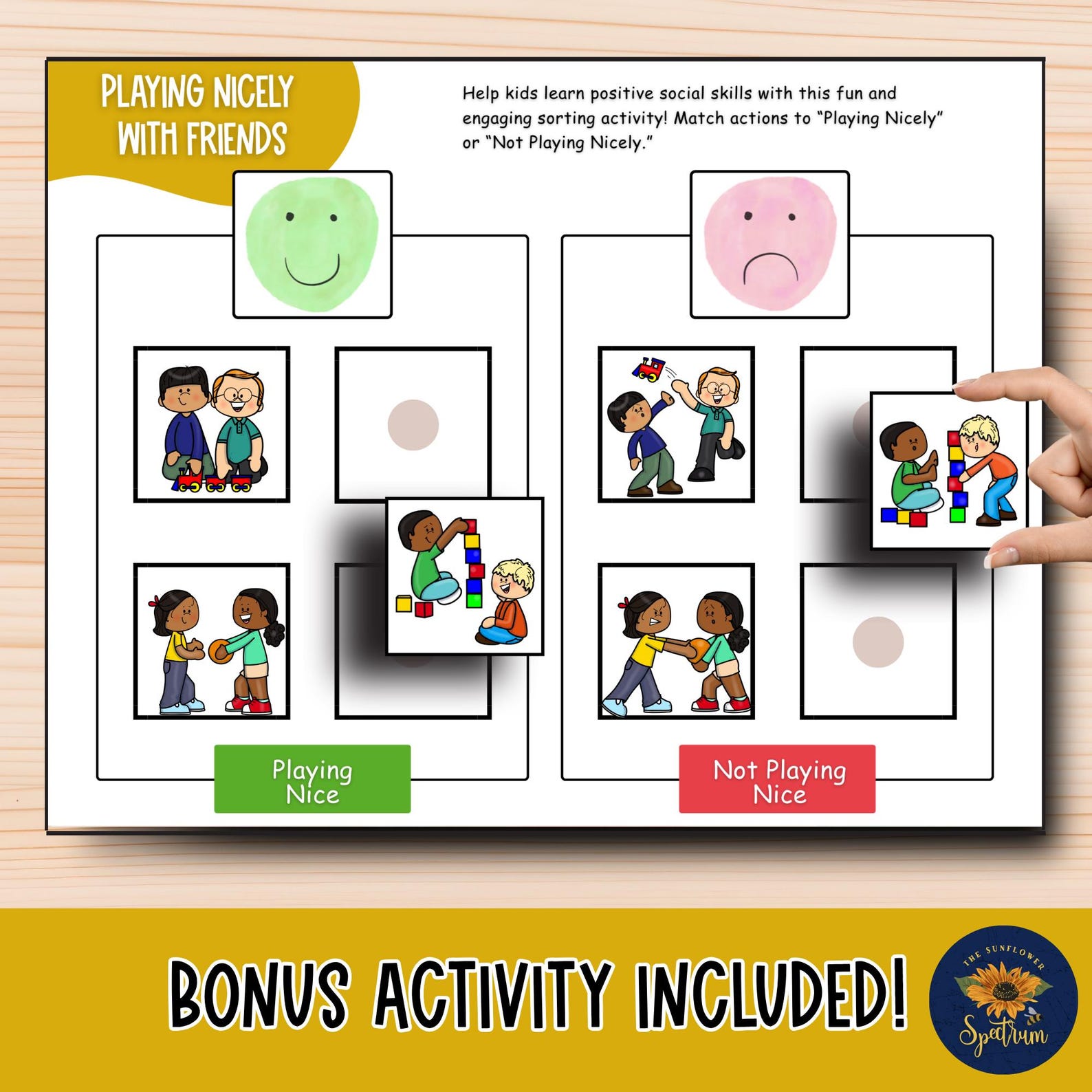 Playing Nicely With Friends Social Story for Autism | Turn-taking ...