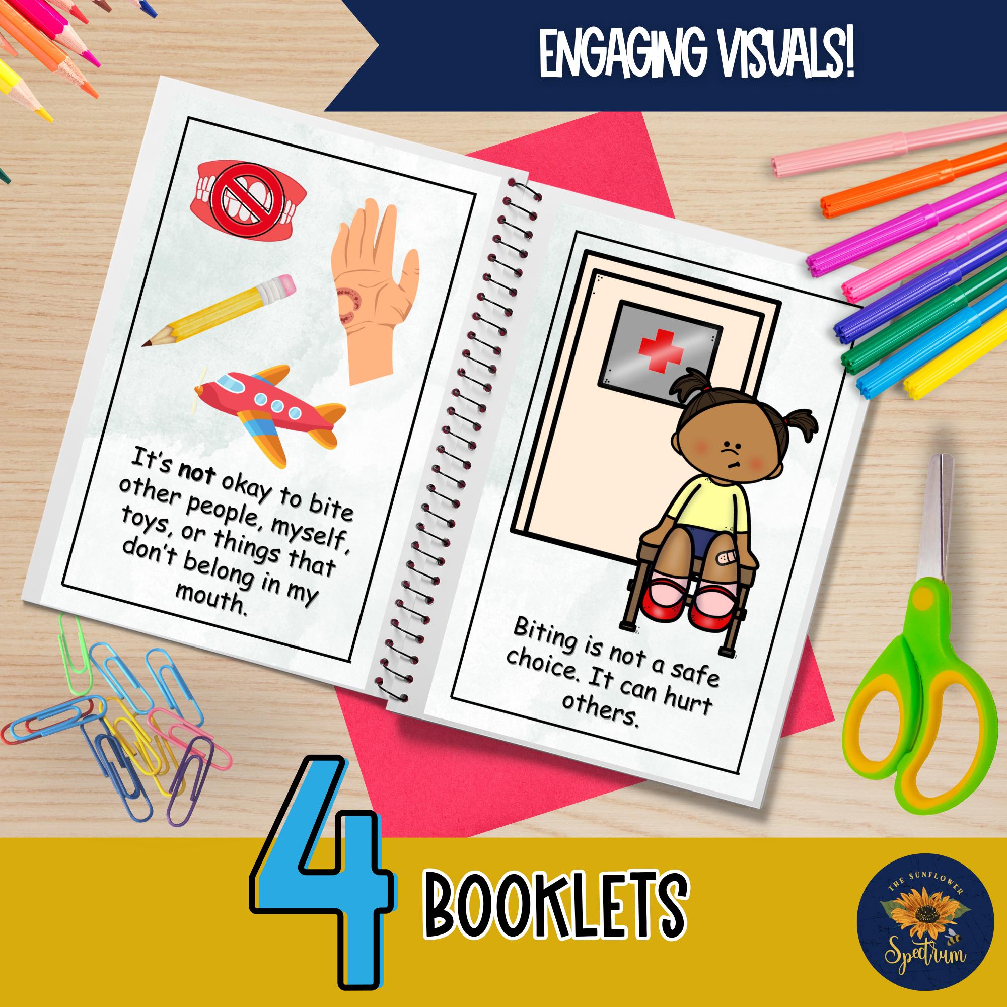 Behavior Social Story Collection | No Hitting, Biting, Spitting ...