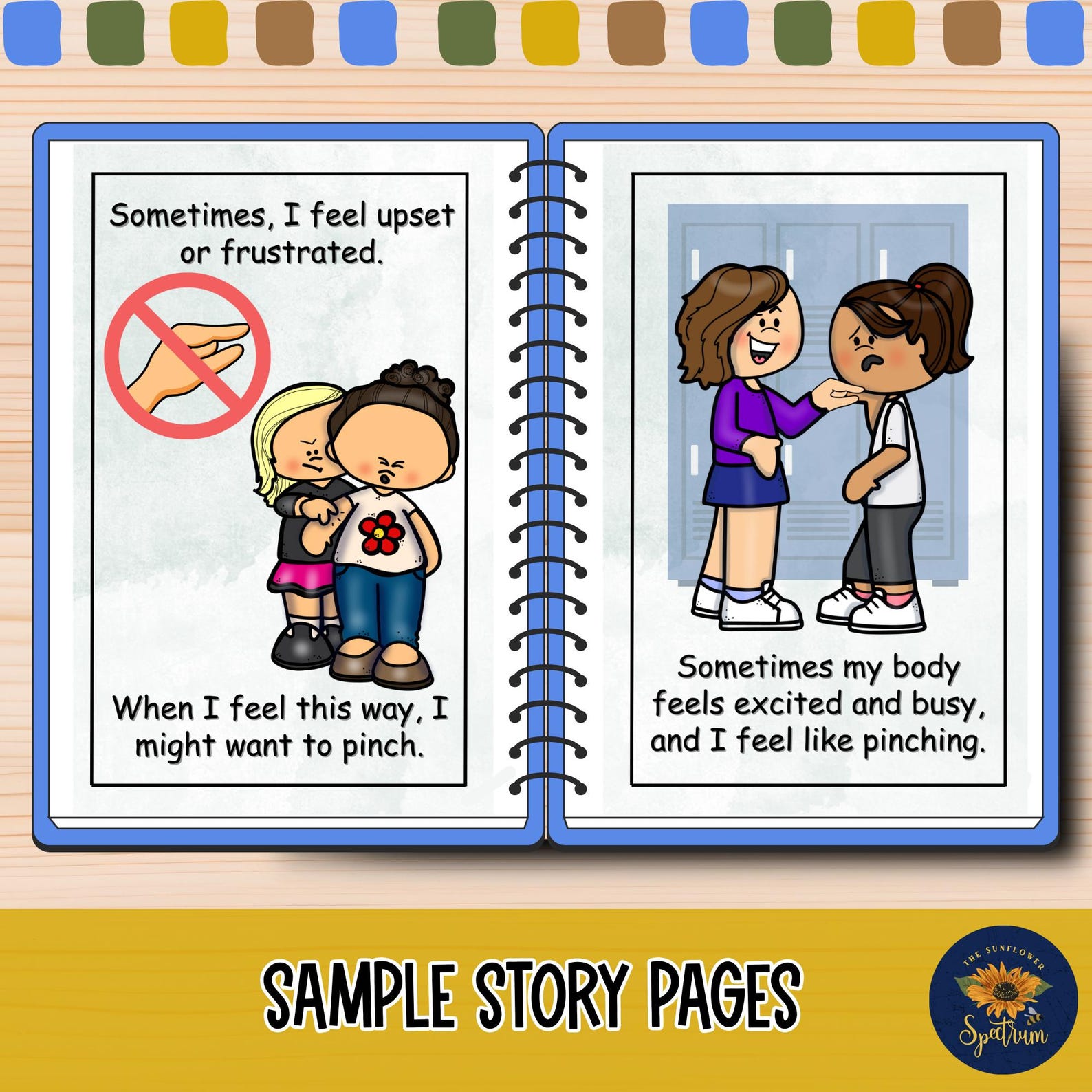 No Pinching Social Story | Self-regulation & Social Emotional Learning ...