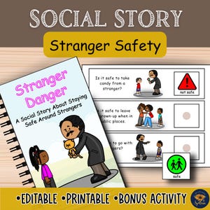 Stranger Danger Social Story for Kids With Autism + Safe Vs Unsafe Sort ...