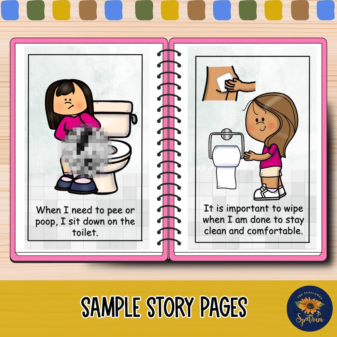 Wiping Bottom Social Story | Toileting Social Story for Autism ...