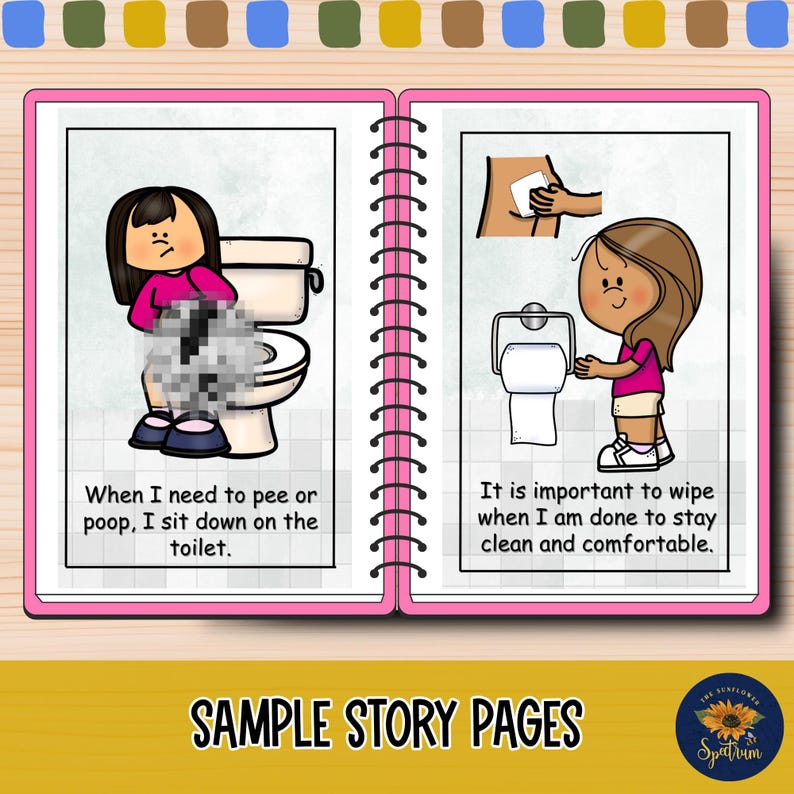 Wiping Bottom Social Story | Toileting Social Story for Autism ...