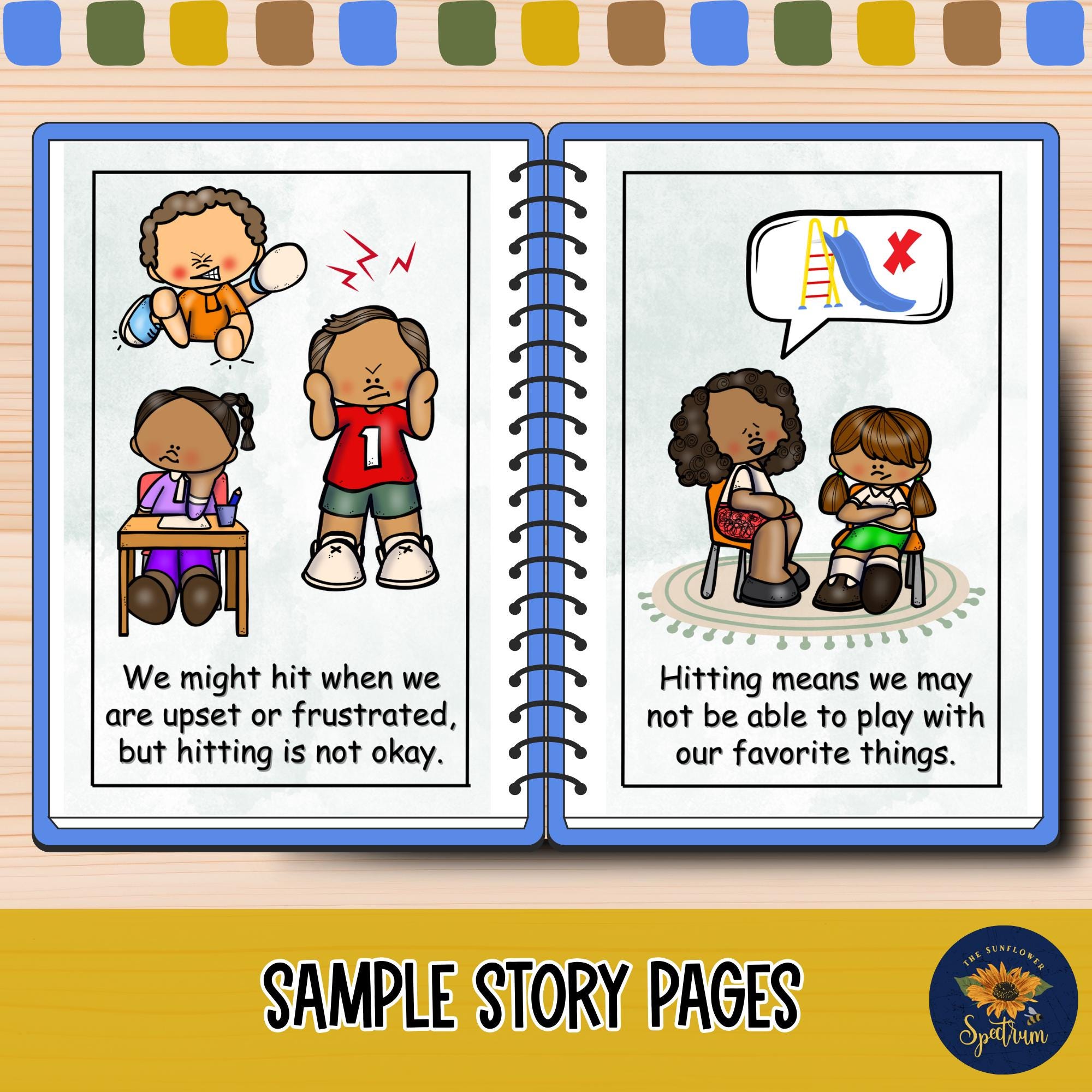 No Hitting Social Story | Hands Are Not for Hitting | Behavior Social ...