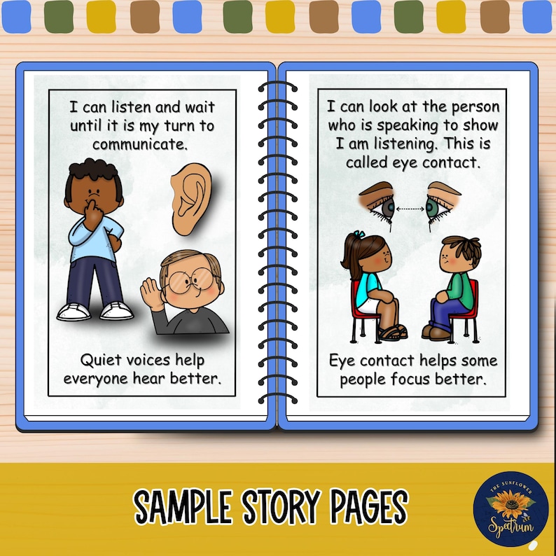 Whole Body Listening Social Story for Autism | Paying Attention ...