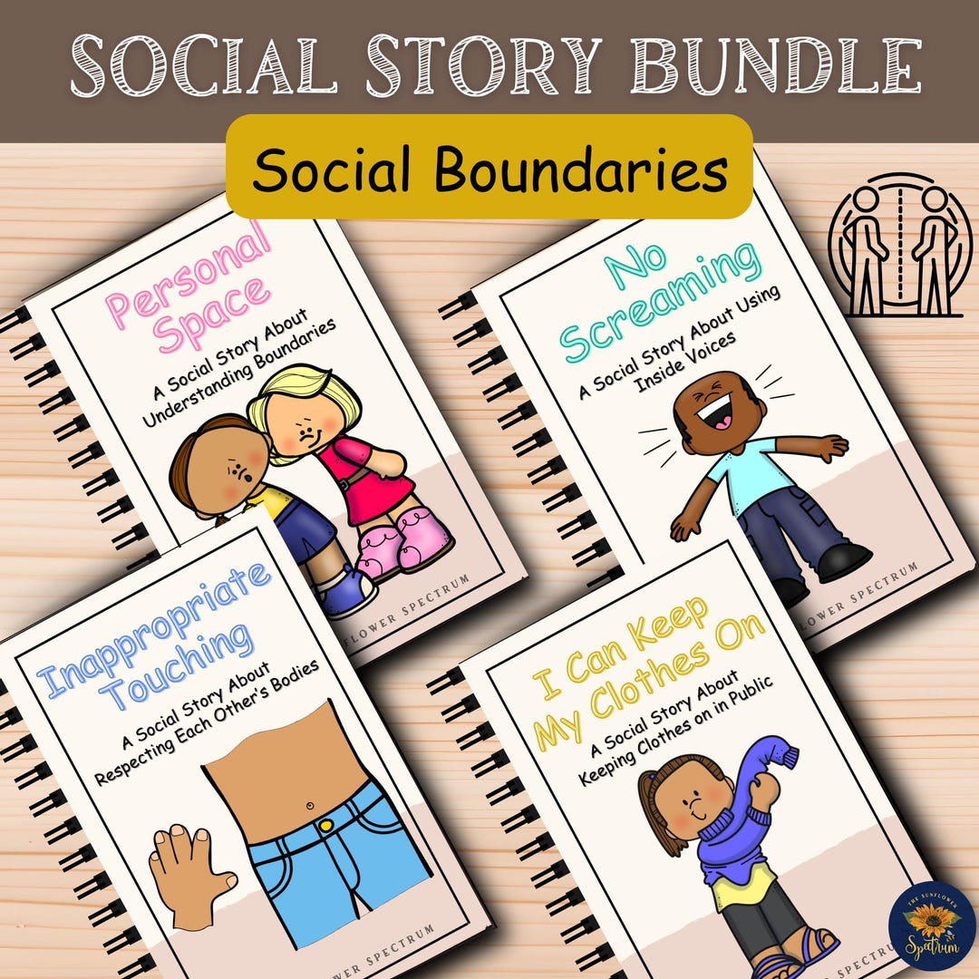Social Boundaries Social Story Bundle for Autism | Personal Space, No ...