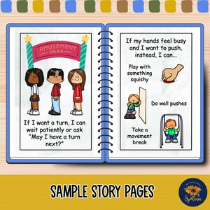 No Pushing Social Story | Safe Hands & Personal Space | Social ...