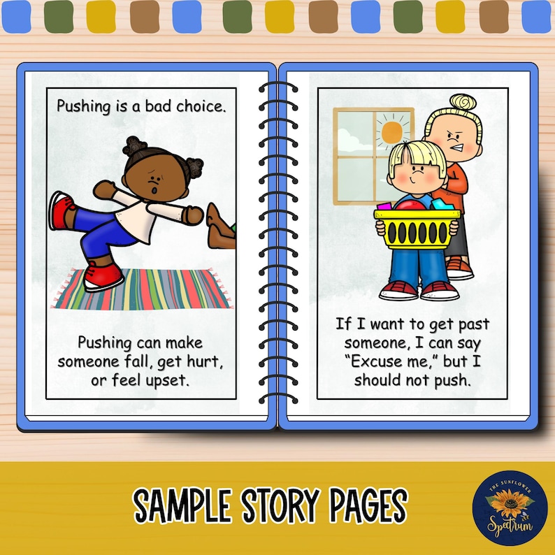 Aggressive Behaviors Social Story Bundle | No Pushing, No Kicking, No ...