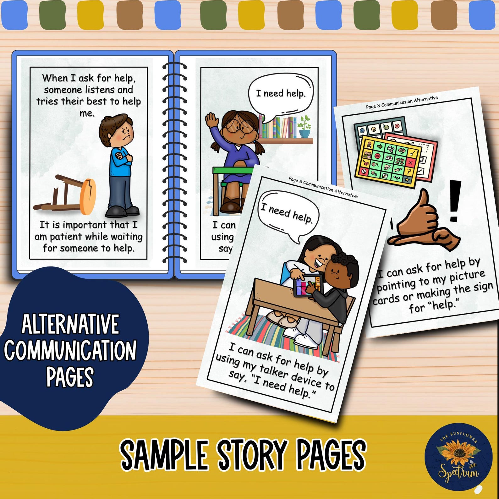 I Can Ask for Help Social Story | Editable Autism SEL Resource With ...