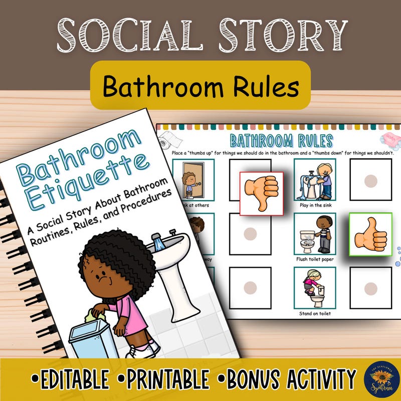 Bathroom Rules - Etsy