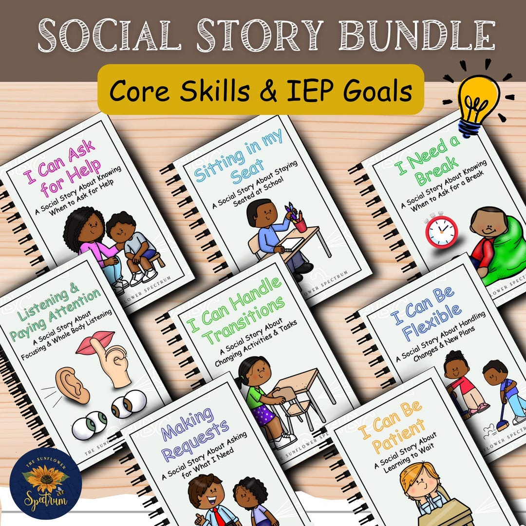 Autism Social Stories Bundle for IEP Goals, Self-regulation ...