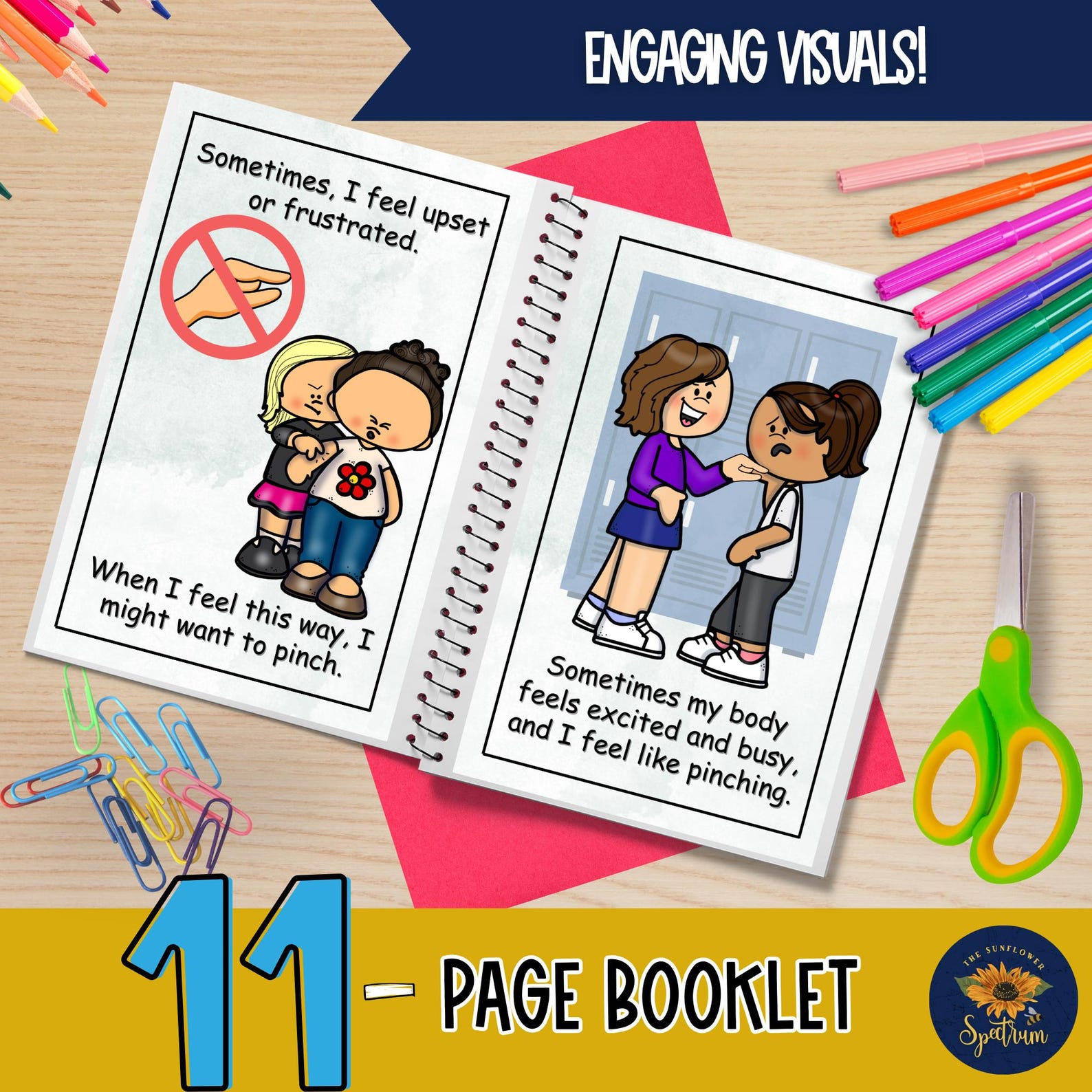 No Pinching Social Story | Self-regulation & Social Emotional Learning ...