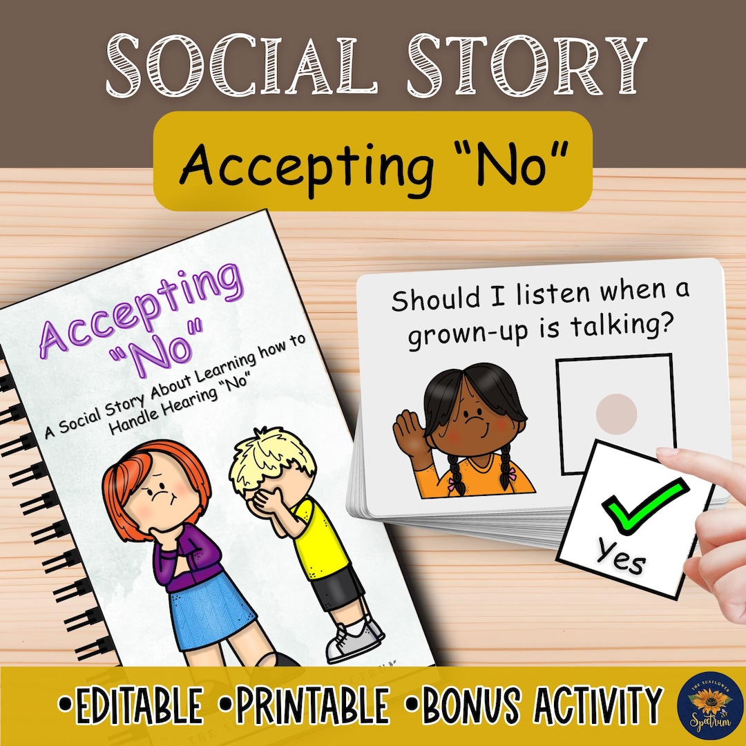 Accepting No Social Story | Special Education Behavior Resource ...