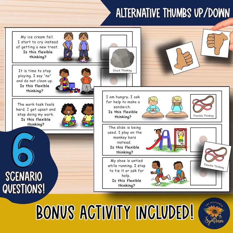 Flexible Thinking Social Story: Stuck Vs Flexible Thinking Activity ...