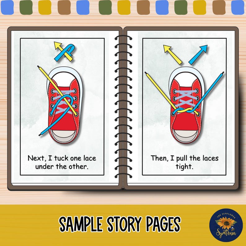 Social Story for Tying Shoes Practice | How to Tie Shoes Printable for ...