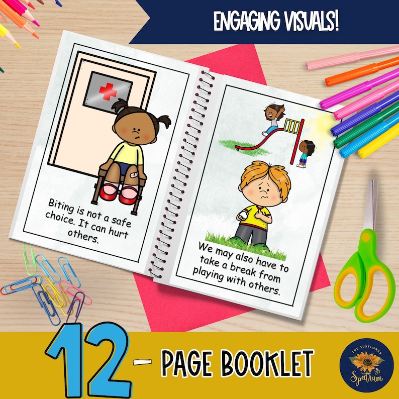 No Biting Social Story | Behavior Management | Autism Social Skills ...