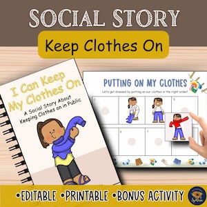 Keeping Clothes on Social Story for Kids With Autism | Body Safety ...