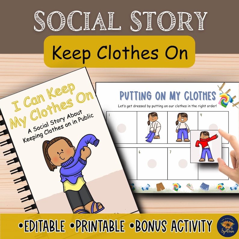 Keeping Clothes on Social Story for Kids With Autism | Body Safety ...