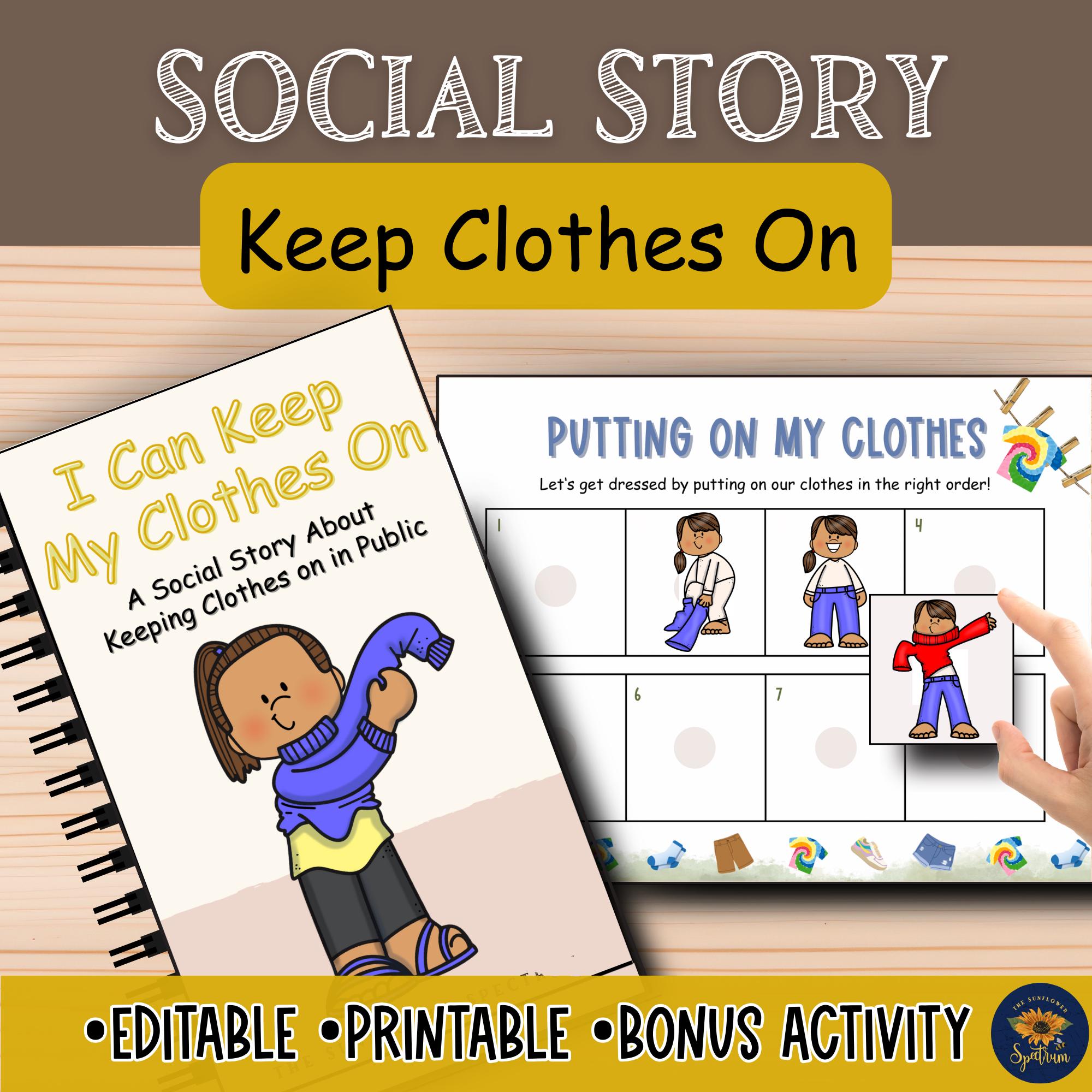 Keeping Clothes on Social Story for Kids With Autism | Body Safety ...