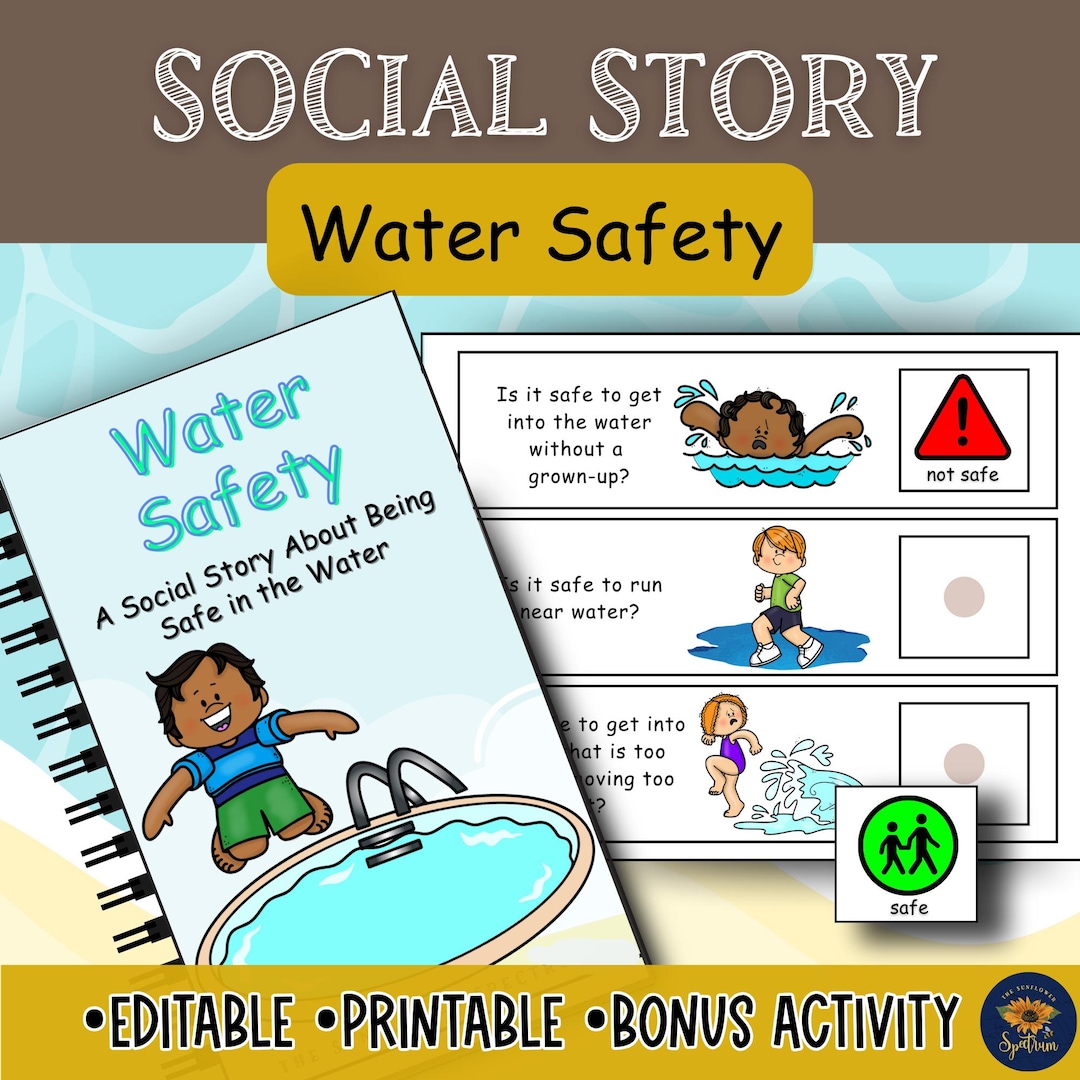 Water Safety Social Story + Sorting Activity | Autism and Water ...
