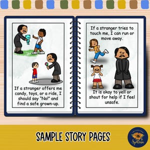 Stranger Danger Social Story for Kids With Autism + Safe Vs Unsafe Sort ...