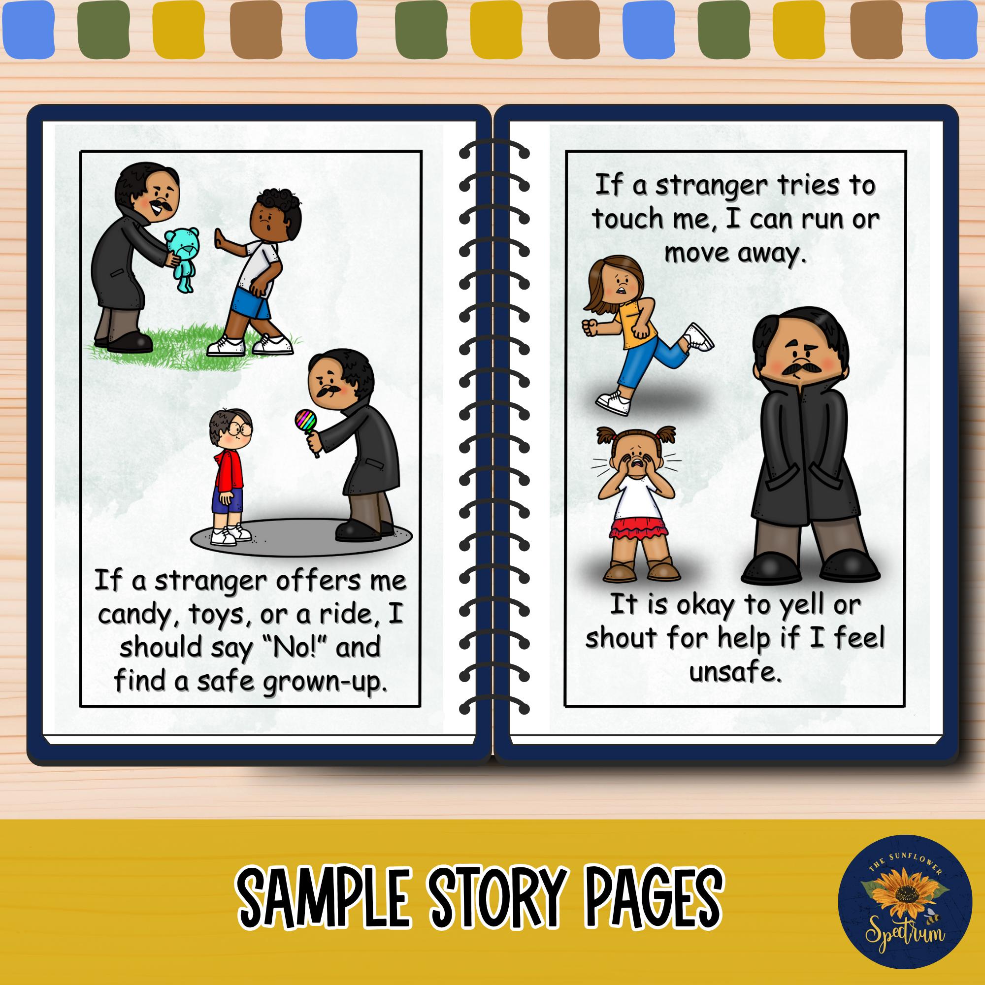 Stranger Danger Social Story for Kids With Autism + Safe Vs Unsafe Sort ...