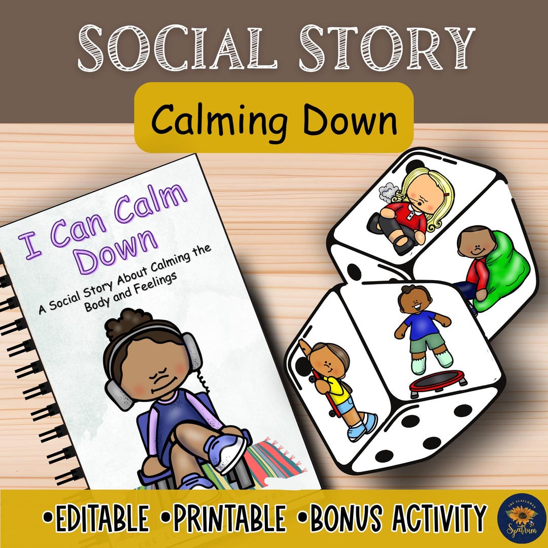Calming Down Social Story for Kids | SEL Activities | Self-regulation ...