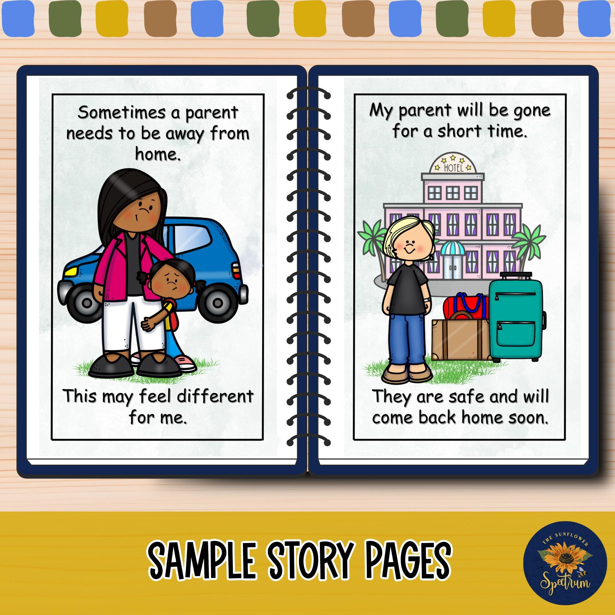 When My Parent is Away Social Story: Coping Skills and Calming ...