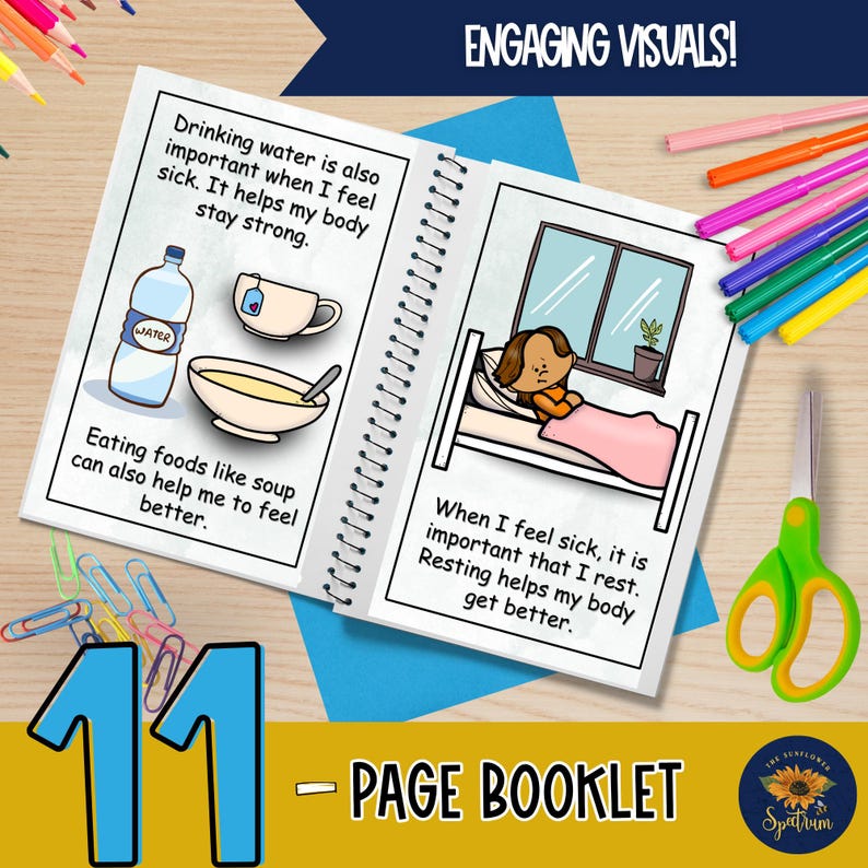 I Feel Sick Social Story BONUS Sorting Activity | Printable PDF ...