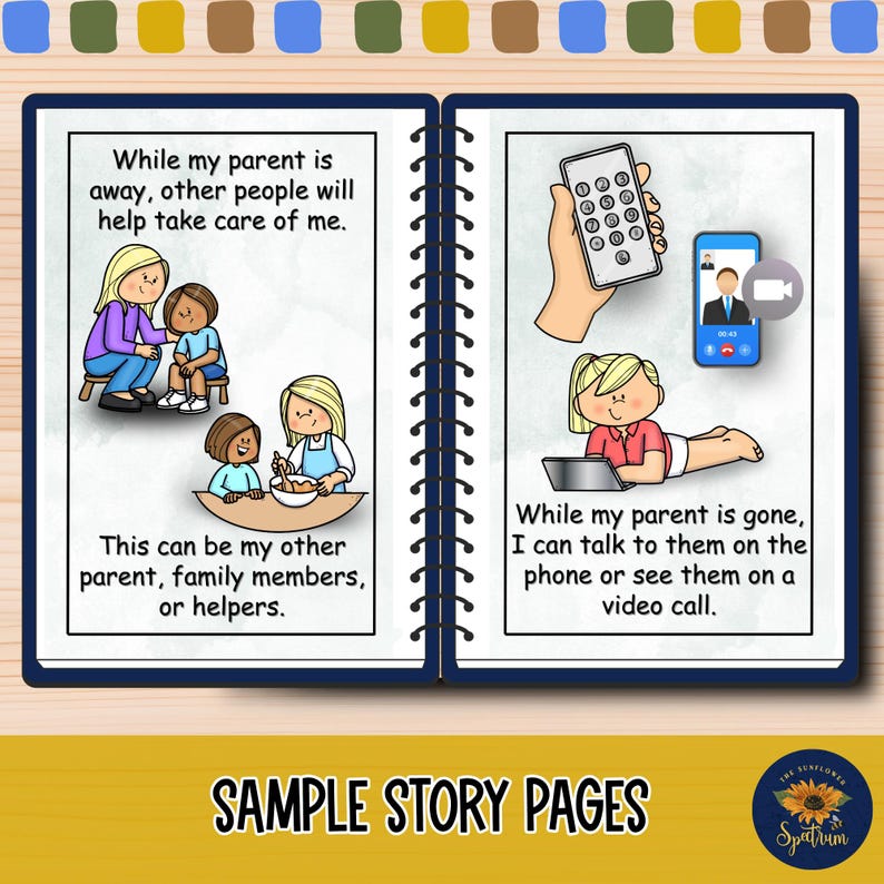 When My Parent is Away Social Story: Coping Skills and Calming ...