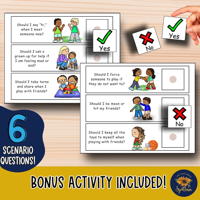 Autism Social Story: Making Friends, Social Skills Activities (PDF ...