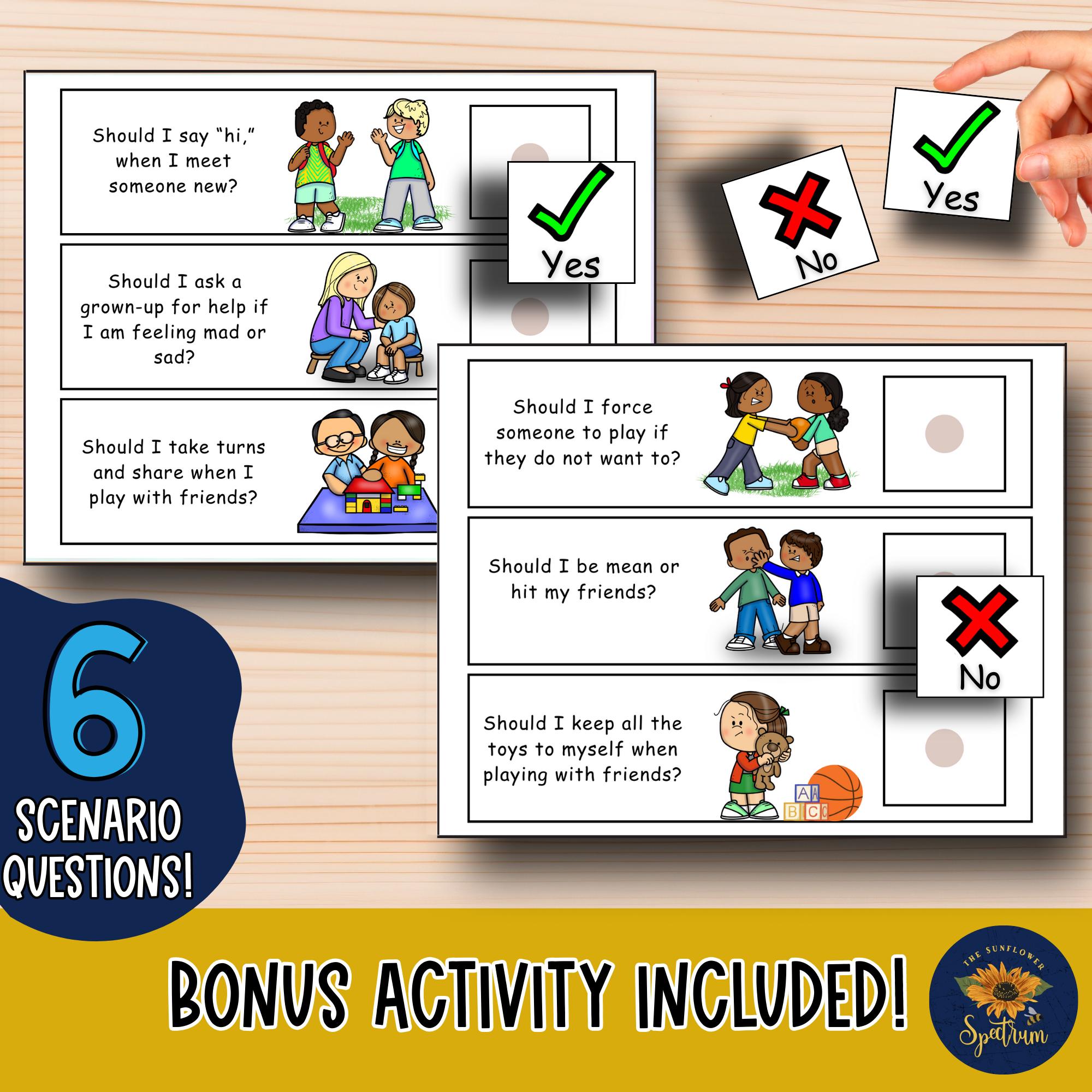 Autism Social Story: Making Friends, Social Skills Activities (PDF ...