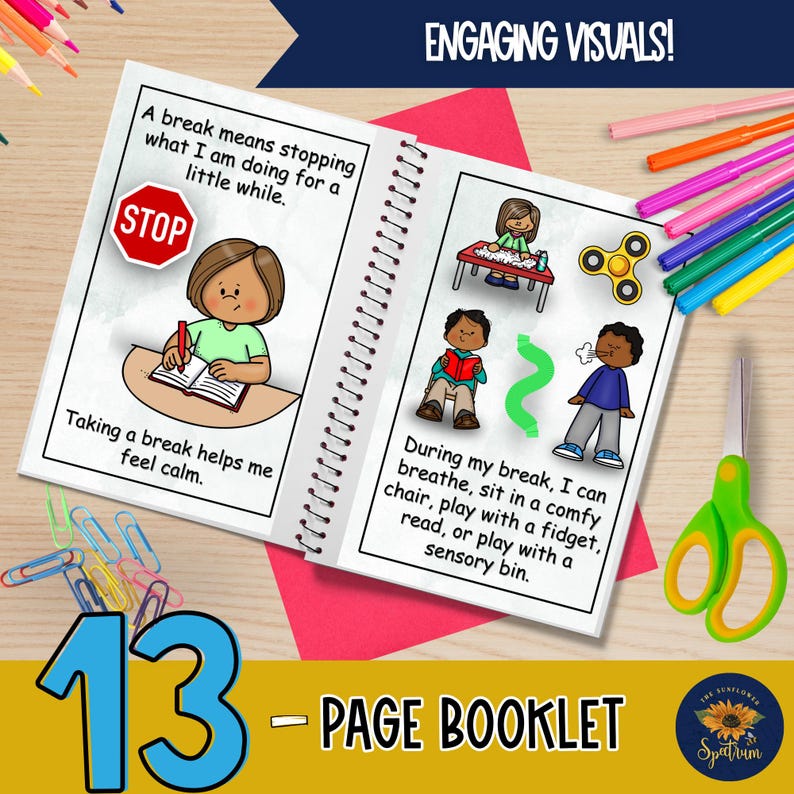 Taking a Break Social Story for Kids | Visual “I Need a Break” Cards ...