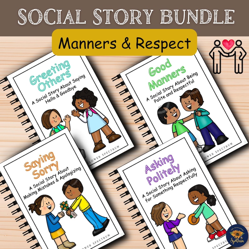 Manners Social Stories Bundle: Greetings, Being Polite, Saying Sorry ...