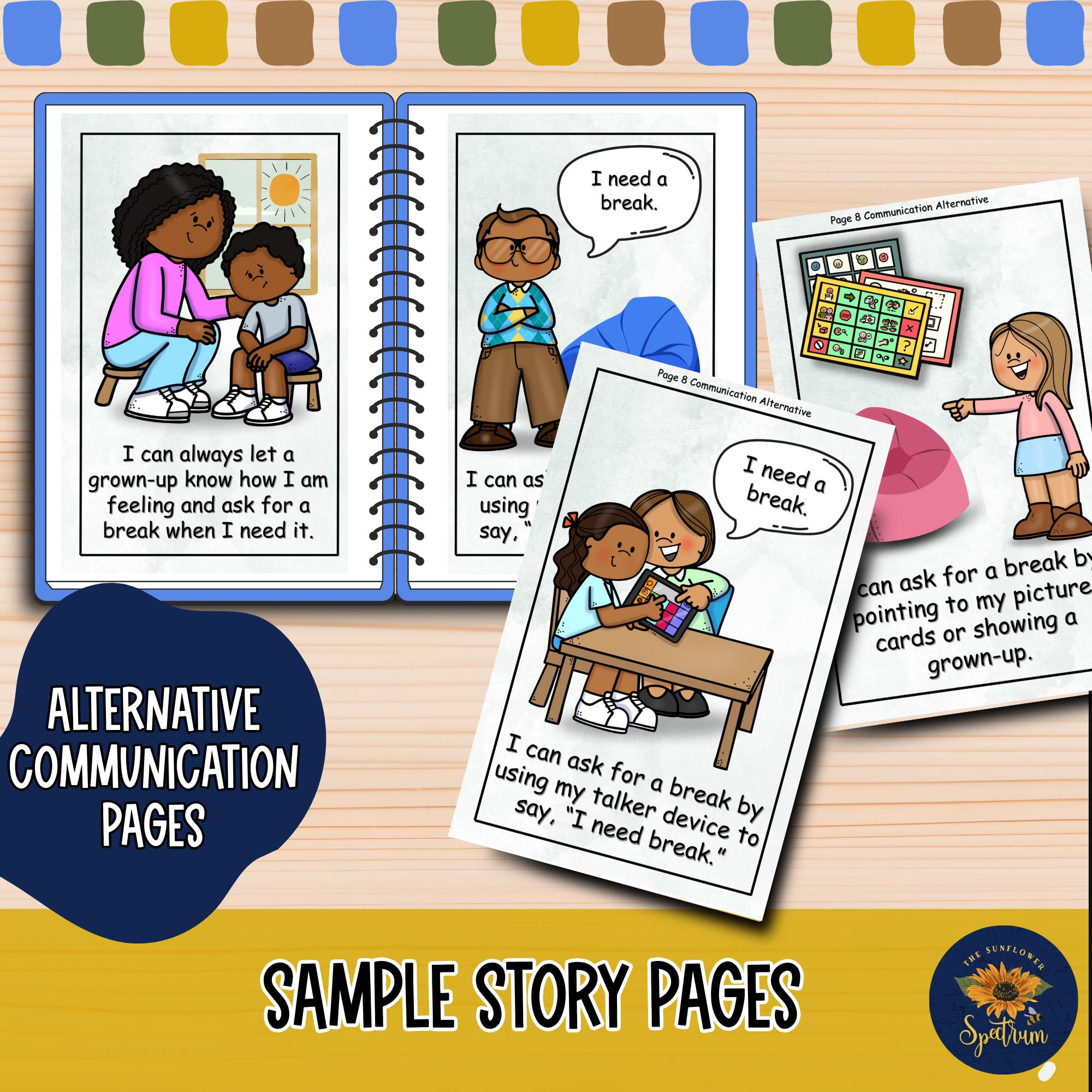 Taking a Break Social Story for Kids | Visual “I Need a Break” Cards ...