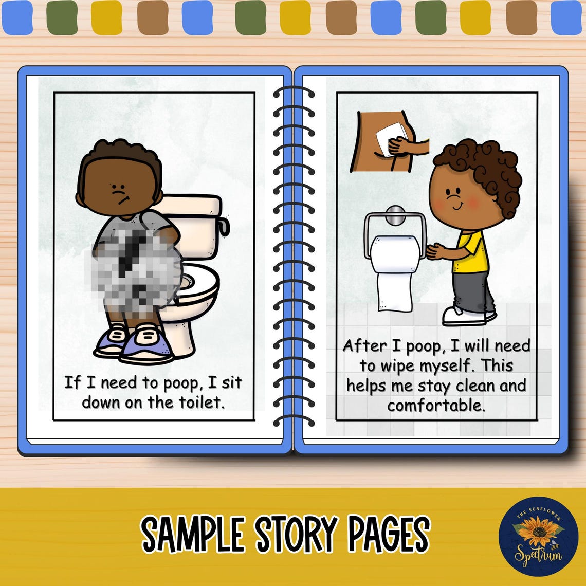 Wiping Bottom Social Story | Toileting Social Story for Autism ...