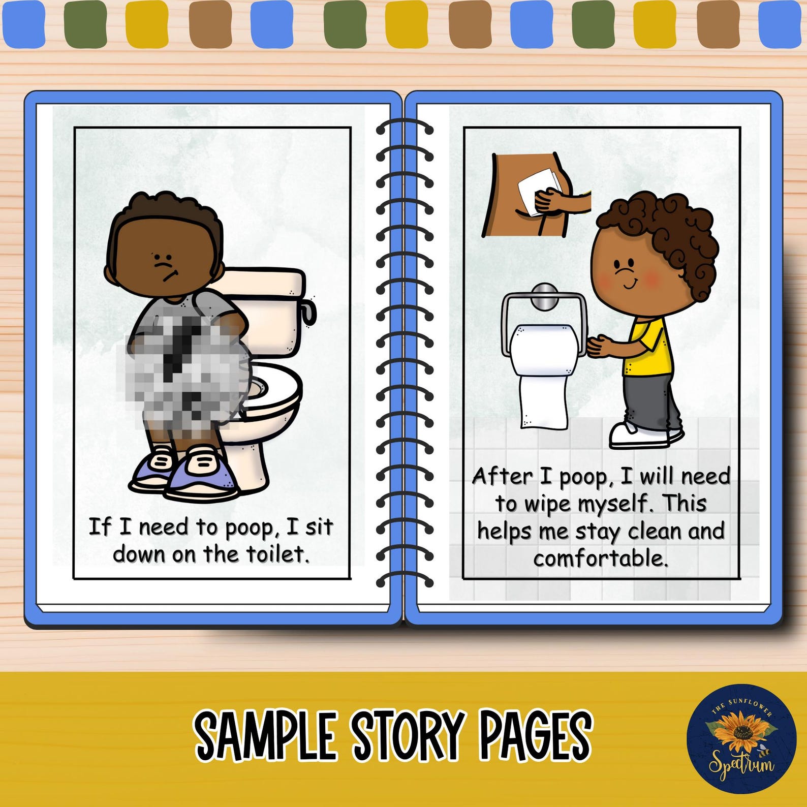 Wiping Bottom Social Story | Toileting Social Story for Autism ...